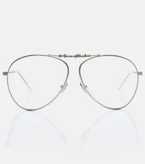 Acne Studios Aviator Glasses - Silver