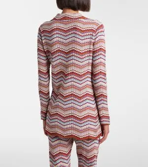 Rixo Brody Cotton Chevron Print Top