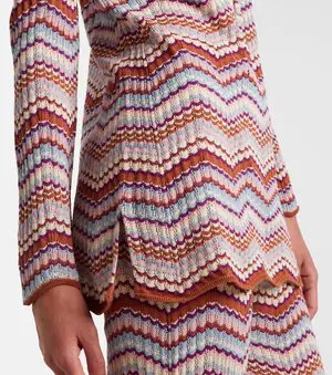 Rixo Brody Cotton Chevron Print Top