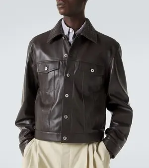 Bottega Veneta Intrecciato Lamb Leather Jacket