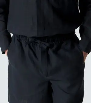 SAMAN AMEL Linen Shorts