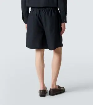 SAMAN AMEL Linen Shorts