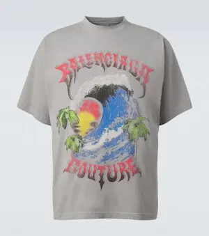 Balenciaga Printed Cotton Jersey T-shirt