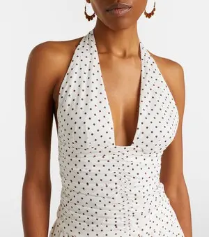 Posse Edie Polka-dot Halter Top
