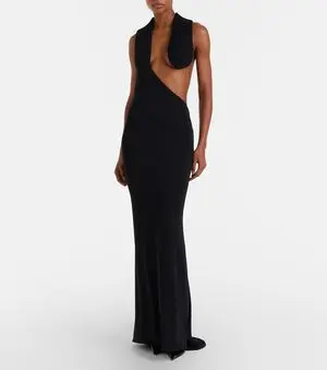 TOM FORD Asymmetric Jersey Gown