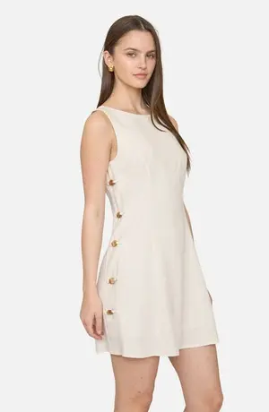 BLU PEPPER Sleeveless Minidress With Side Button Detail