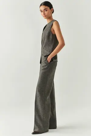 EXQUISE Sleeveless Vest With Crew Neck