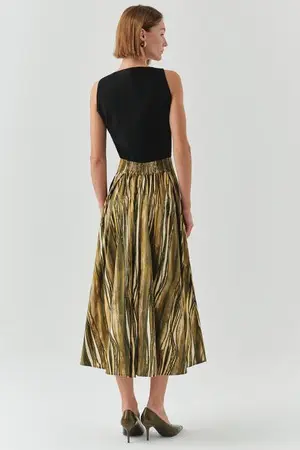 EXQUISE Sloan Striped Skirt