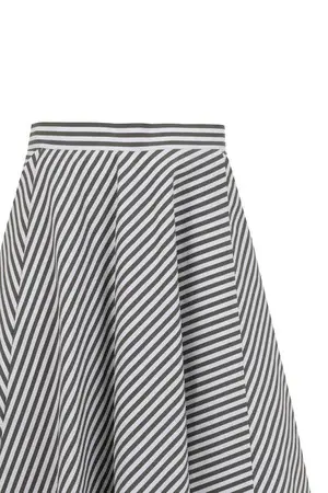 EXQUISE Textured Midi Flared Skirt