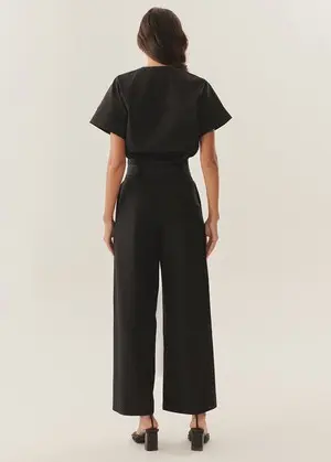 EXQUISE Lauren Timeless Structured Trousers - Black