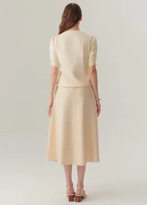 EXQUISE Ruth Midi Flared Skirt
