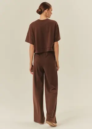 EXQUISE Knit Wide Leg Pants