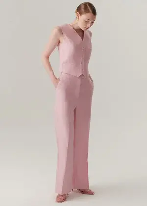 EXQUISE Nevaeh Fit Linen Trousers
