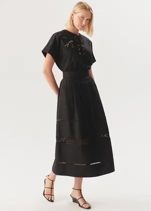 EXQUISE Sydney Midi Skirt - Black