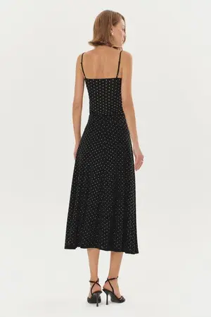 EXQUISE Stone Print Knit Midi Skirt