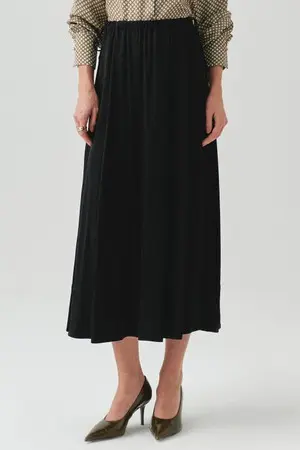EXQUISE Sheer Viscose Maxi Skirt
