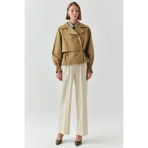 EXQUISE Yareli Cotton Shirt Collar Jacket