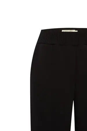 EXQUISE Elastic Waist Straight Cut Pants