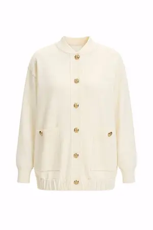 EXQUISE Barbara Knit Cardigan - Ecru