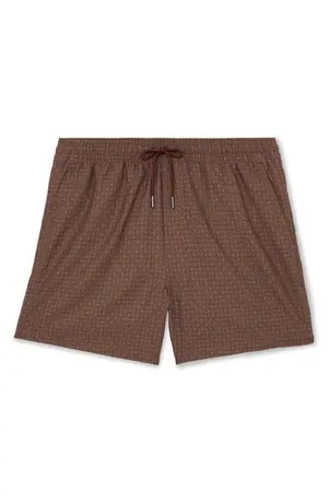 REISS Printed Swim Trunks With Elasticated Waist