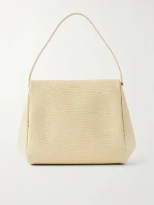Calvin Klein Tina Snake-effect Leather Clutch Bag - Neutrals