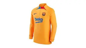 Nike Barcelona 2021/22 Strike Drill Quarterzip Long Sleeve Top