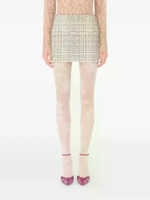 Valentino Garavani Square Tweed Mini Skirt