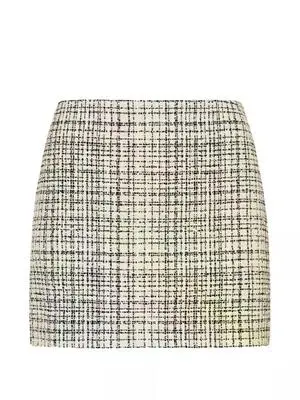 Valentino Garavani Square Tweed Mini Skirt - Neutrals