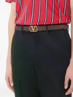 Valentino Garavani Vlogo Signature Suede Belt - Brown