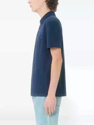 Valentino Garavani Polo Shirt In Cotton Piqué With Vgold