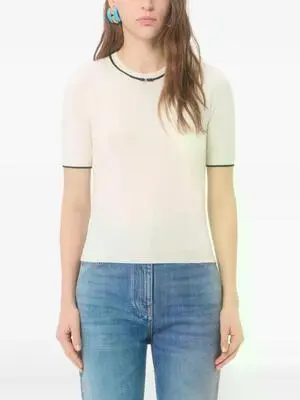 Valentino Garavani Wool Jumper With Bow Detail - Neutrals