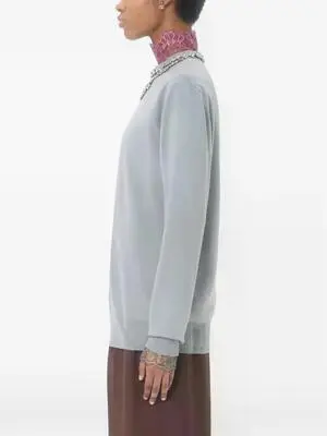 Valentino Garavani Embroidered Wool Sweater - Grey