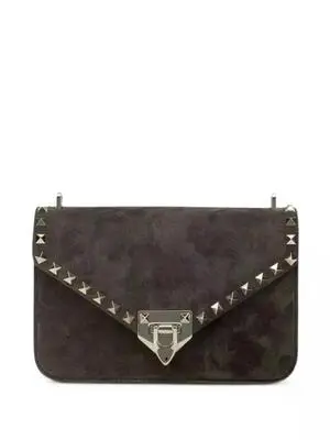 Valentino Garavani Rockstud Suede Shoulder Bag