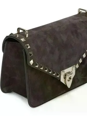 Valentino Garavani Rockstud Suede Shoulder Bag