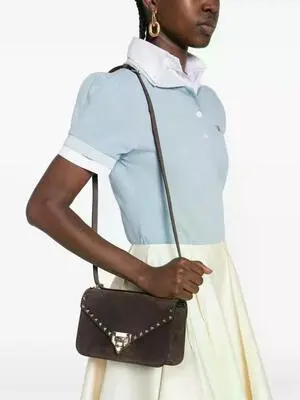 Valentino Garavani Rockstud Suede Shoulder Bag
