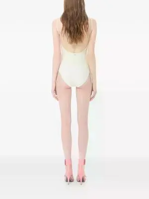 Valentino Garavani One-piece Swimsuit With Chez 1960 Print - Neutrals