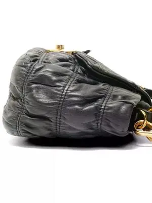 Prada Gathered Leather Shoulder Bag