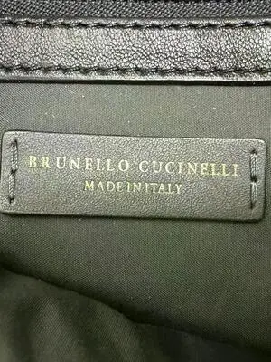 Brunello Cucinelli Leather Shoulder Bag With Monili Detail