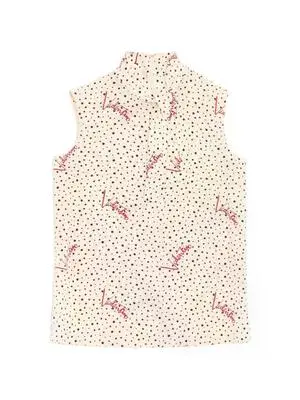 Valentino Garavani Printed Silk Crepe De Chine Bubble Top - Neutrals