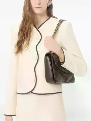 Valentino Garavani Crepe Couture Jacket With Contrasting Trim - Neutrals
