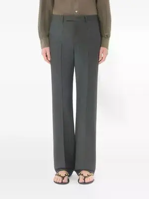 Valentino Garavani Wool Pressed Crease Trousers - Grey