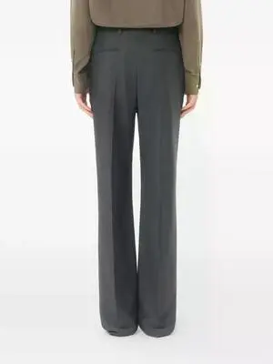 Valentino Garavani Wool Pressed Crease Trousers - Grey