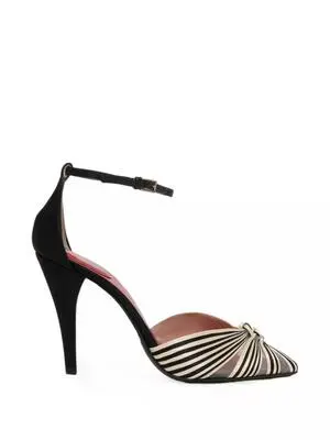 Valentino Garavani Satin Annine Pumps With Bow Detailing - Black