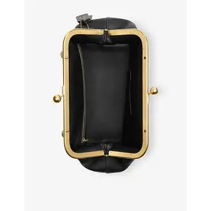 COACH Kisslock Frame 27 Leather Shoulder Bag - Black