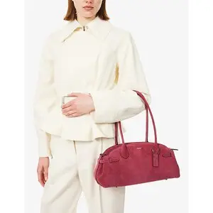 COACH Empire Suede Shoulder Bag - Dark Fuchsia