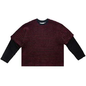 SONG FOR THE MUTE Double Layered Sleeves Pullover