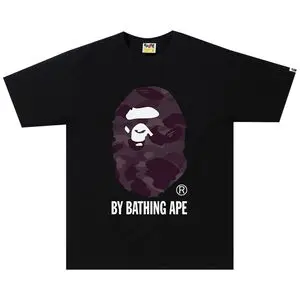 A BATHING APE Color Camo Tee - Black