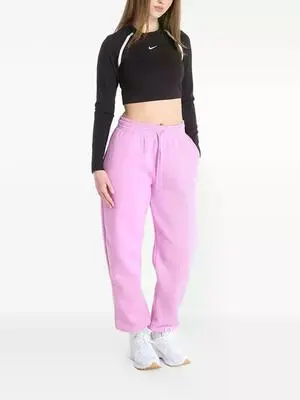 Nike Long Sleeve Logo Print Crewneck Cropped T-shirt