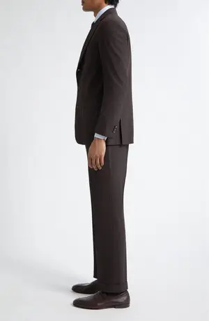 J. MUESER Waverly Tapered Virgin Wool Seersucker Suit