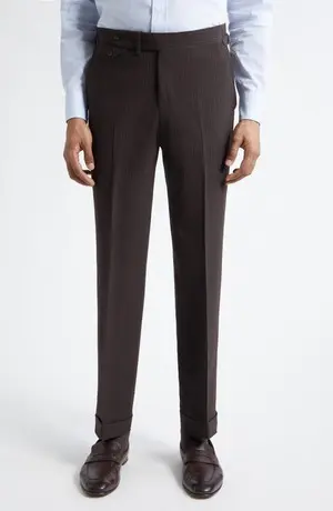 J. MUESER Waverly Tapered Virgin Wool Seersucker Suit